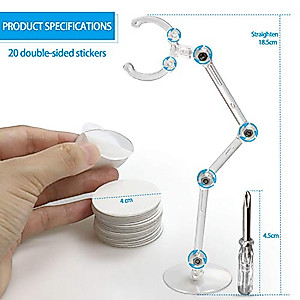 Linhoo Action Figure Stand, 8pcs Action Figure Display Compatible with HG RG SD SHF Gundam Stand 1/144 with Screwdriver