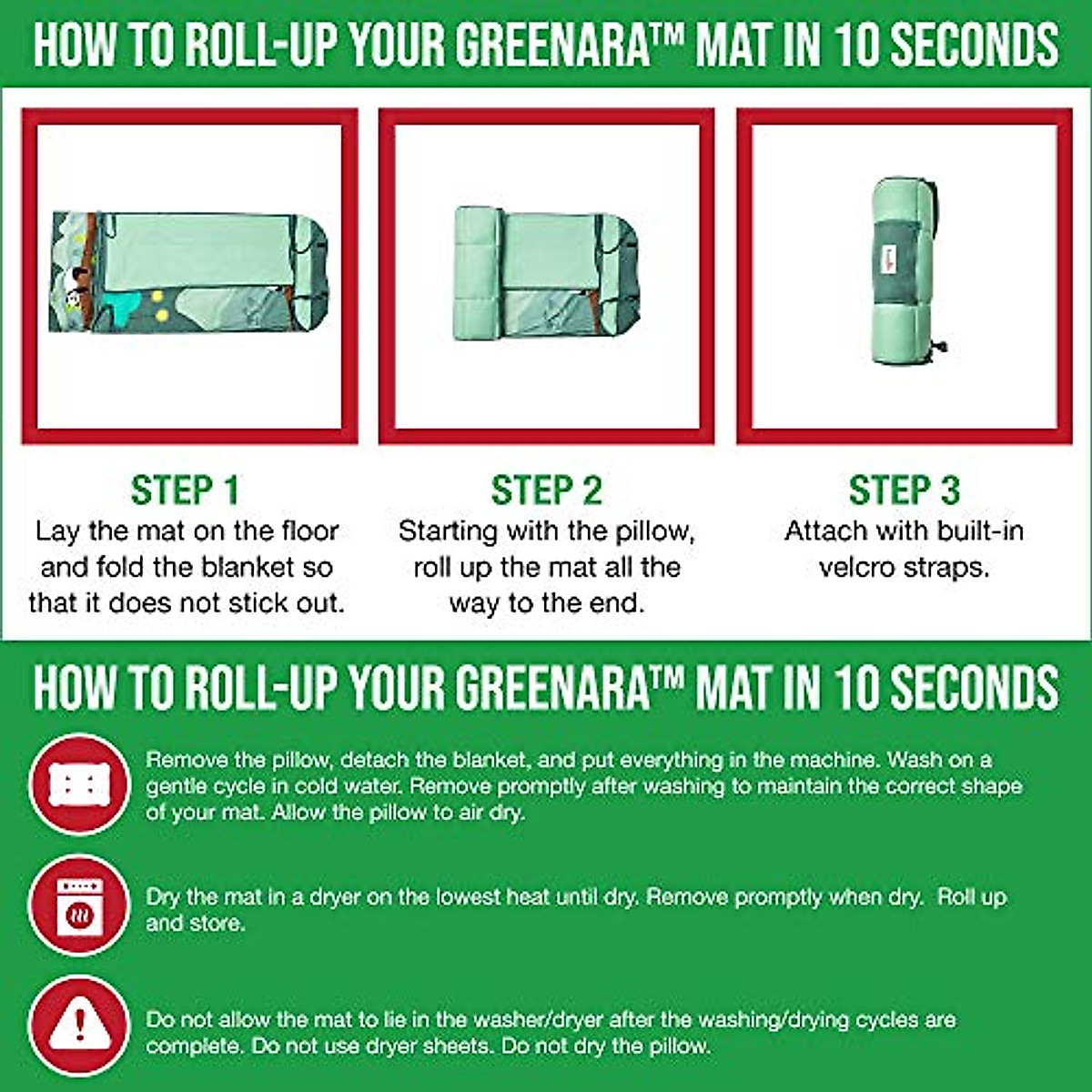 Panda - Organic Cotton Nap Mat for Daycare and Preschool - 50 x 21 INCH (2 to 4 Years)