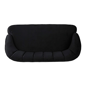 Christopher Knight Home Amaia Modern Velvet Sofa, Seafoam Blue / Walnut