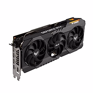 ASUS TUF Gaming NVIDIA GeForce RTX 3060 Ti OC Edition Graphics Card (PCIe 4.0, 8GB GDDR6X, HDMI 2.1, DisplayPort 1.4a, Dual Ball Fan Bearings, Military-Grade Certification, GPU Tweak III)