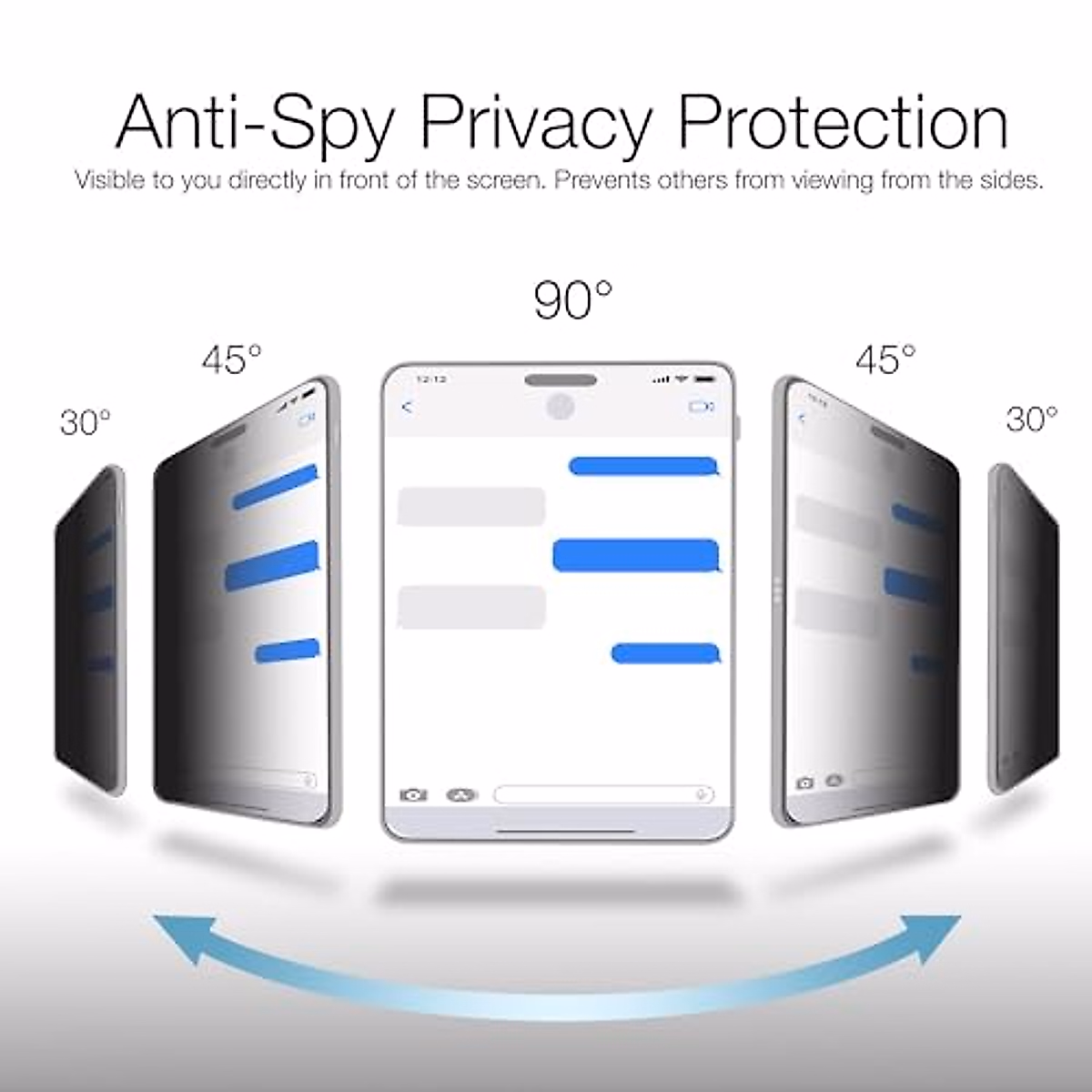 BoxWave Screen Protector Compatible with Ecobee SmartThermostat EB-STATE5-01 - ClearTouch Crystal Privacy (2-Pack), Privacy Screen Protector Flexible Film Clear