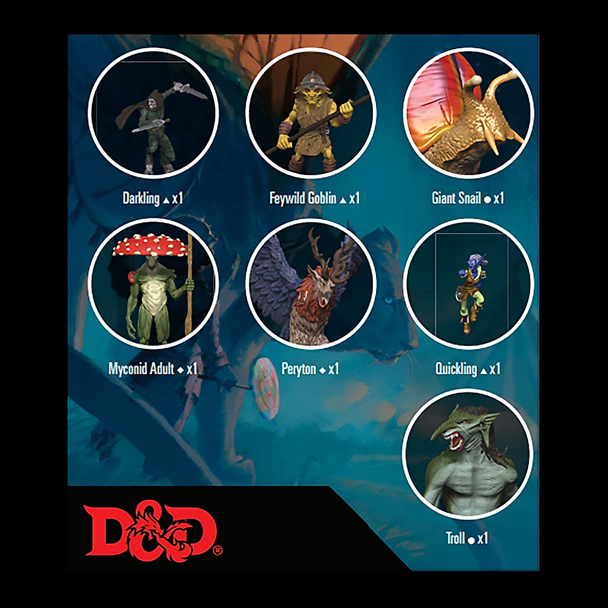 WizKids D&D Idols of The Realms: The Wild Beyond The Witchlight : 2D Set 1 -16pc Dungeons & Dragons 2D Acrylic Miniatures - RPG