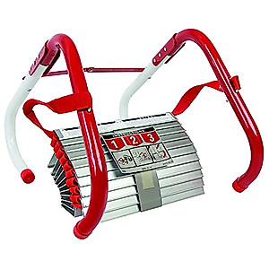 Kidde Fire Escape Ladder, 2-Story Rope Ladder, Extends to 13-Feet, Anti-Slip Rungs