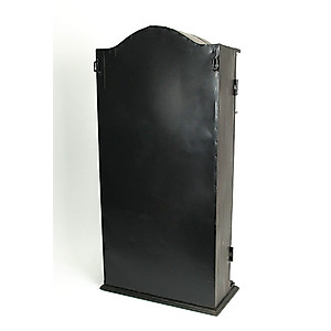 Distressed Finish Black Metal Billiards Pool Table Tabletop Wall Mounted Cabinet