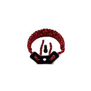 HZUTUZH Bow Archery Wrist Sling 250 Paracord - Multi Functional Survival Compound Bow Wrist Sling for Hunting & Shooting - No Stabilizer Needed - Successive Length Greater Then 20 Feet (RED)