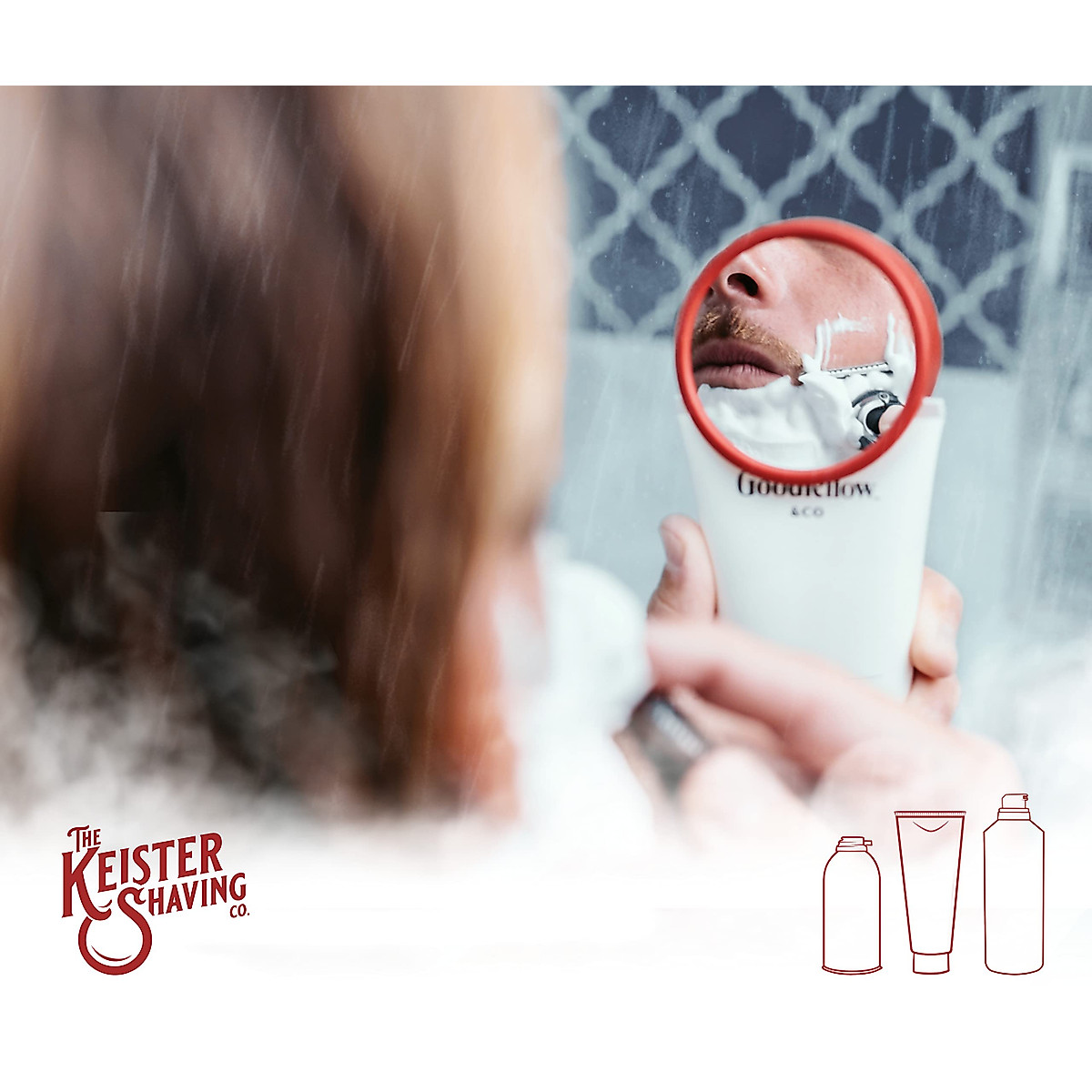 The Original Keister Shower Shaving Mirror, Anti Fog & Anti Scratch