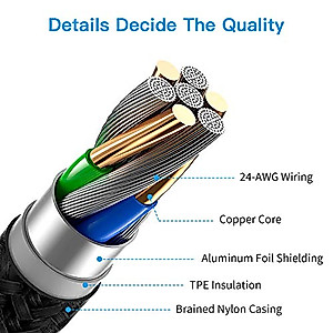KINPS MFI Certified (10ft/3m) USB C to Lightning Fast Charging Cable Compatible with iPhone 12/11/11Pro/11 Pro Max/XS MAX/XS/XR/X, Supports Power Delivery(for Use with Type C Chargers), Black