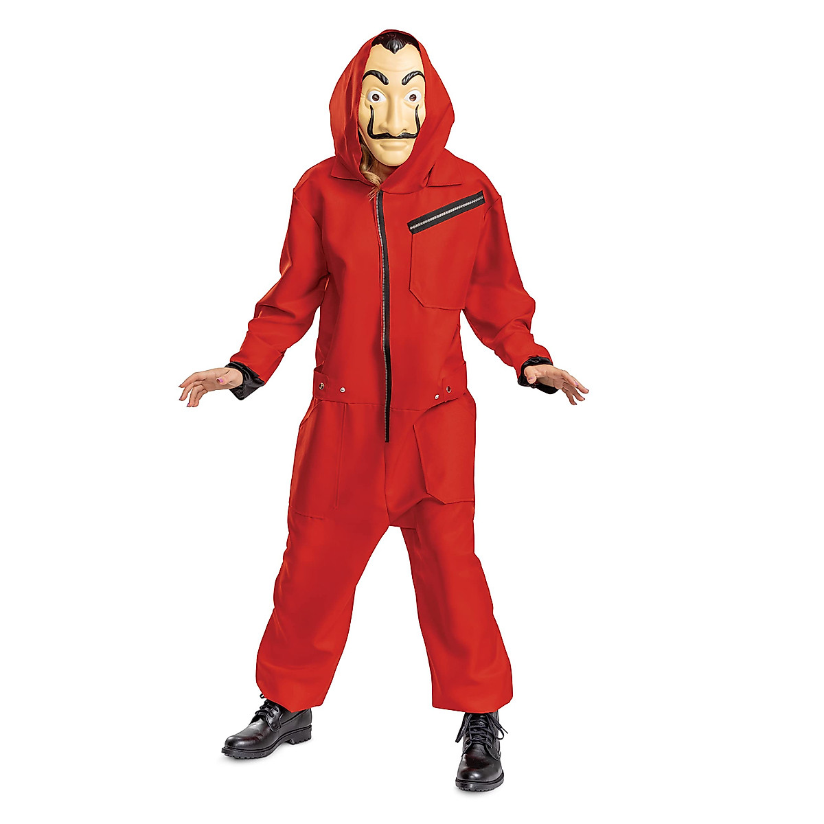 Disguise mens Money Heist Costume, Official Unisex Red Money Heist Jumpsuit for Adult Sized Costumes, As Shown, Men s Size Medium 38-40 US