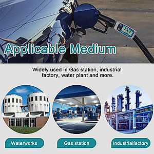 Flow Meter - 1 inch Digital Flow Meter Aluminum Alloy Engineered Flowmeter Turbine Flow Meter Oil Fuel Flow Meter for Measure Diesel Kerosene Gasoline (1 inch)