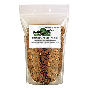 Bitter Apricot Kernels, 8 oz, 375 Raw Apricot Seeds, 100% All Natural, GMO Free, Pesticide Free, Gluten Free, Vegan