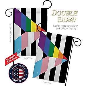 Americana Home & Garden Gay Trans Straight Ally Garden Flag Support Pride Rainbow Love LGBT Bisexual Pansexual Transgender House Decoration Banner Small Yard Gift Double-Sided, Made in USA