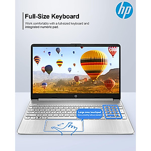HP 15.6 Inch Touchscreen Laptop for College Students, School, 11th Gen Intel Core i3-1115G4, Windows 11 Pro, 16GB RAM, 1TB SSD, HDMI, WiFi 5.0, Silver, PCM