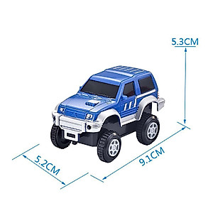 QUOXO Tracks Cars only Replacement Track Set Compatible with Most Car Tracks for Kids Boys and Girls (Turnnel + 2car)