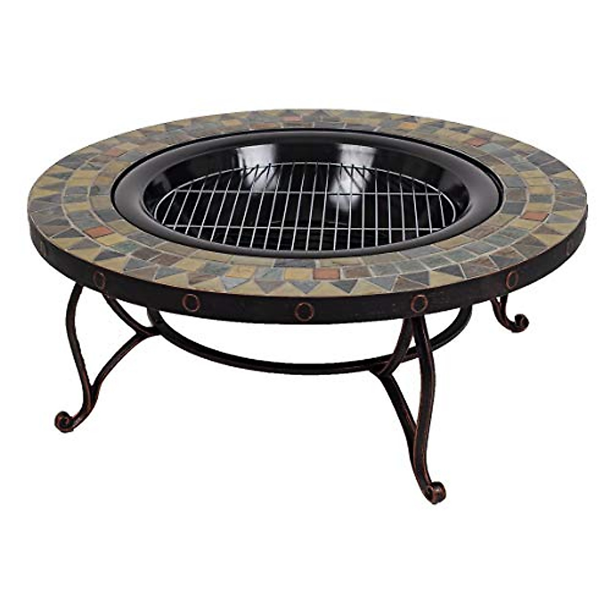 Pleasant Hearth OFW707RI fire Pit, Rubbed Bronze