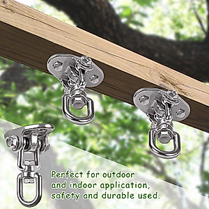 IOH Heavy Duty Swing Hangers Stainless Steel 304, Double Protection Design,【2000 lb Capacity】 360° Rotation, Playground Porch Yoga Seat Trapeze, Hammock Chair, Swing Set Indoor Outdoor