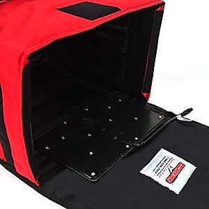 RediHEAT HP160 Heated Pizza Delivery System, 16" 5-Pie Bag, 17.5" Length x 17.5" Width x 12" Height, Red