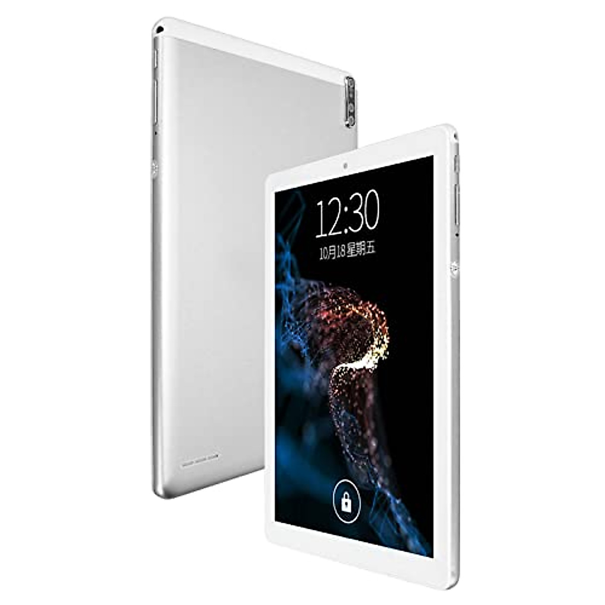 HD Tablet, 13MP Camera Silver Tablet 100-240V Octa Core 2.5GHz CPU (US Plug)