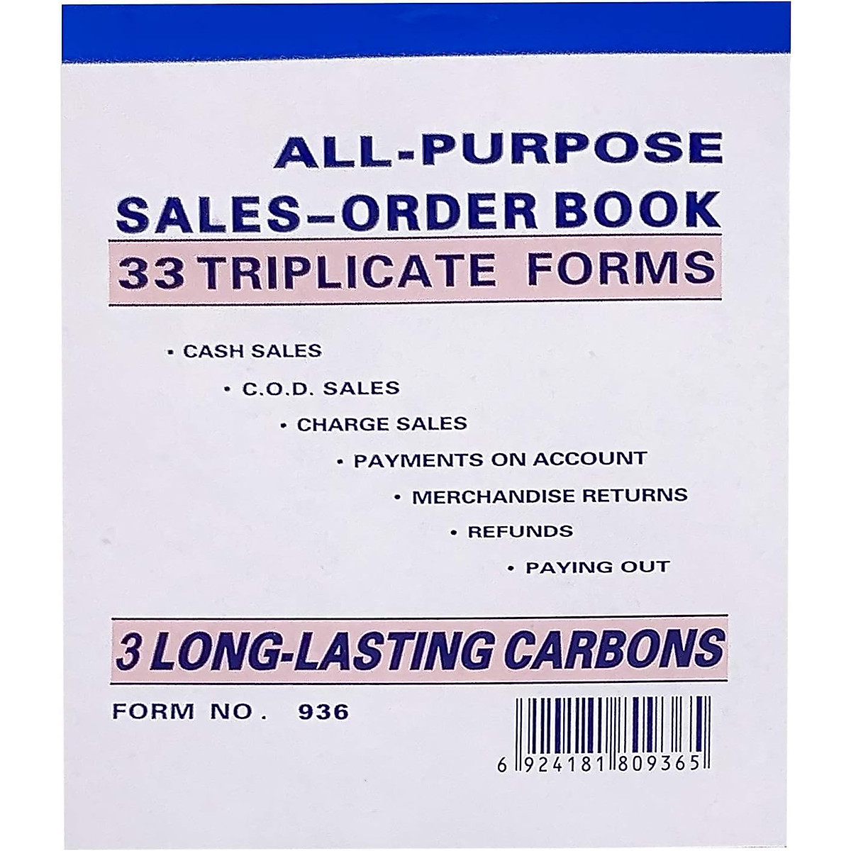 Sales Order Book 33 Triplicate Forms Carbonless 3 Copy's - Wholesale Lot of 10