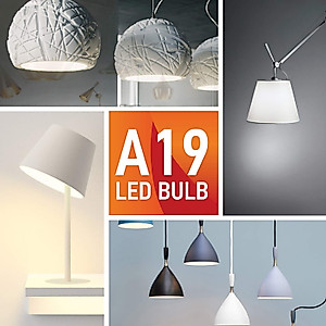 OSTWIN 9W LED Light Bulb 60 Watt, E26 Light Bulb, A19 3000k Warm White, 800 Lumens, CRI80 Daylight, Non-Dimmable, UL Listed 6 Pack