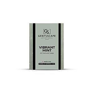 Vibrant Mint Premium Shaving Soap Bar by Gentsscape. Home-made Solid Shampoo with Shea Butter, Powdered Oats & Clay. Foamy, Lathering Shave Bar | 4-Oz