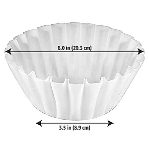 Amazon Basics Basket Coffee Filters for 8-12 Cup Coffee Makers, White, 200 Count