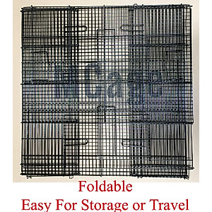 3 Levels Easy Foldable Chew-Proof Metal Small Animal Travel Carrier Cage Ferret Chinchilla Hamster Suger Glider Gerbil Rats Mouse Mice Guinea Pig Rodent Degu Dagus, Tight 3/8-Inch Bar Spacing