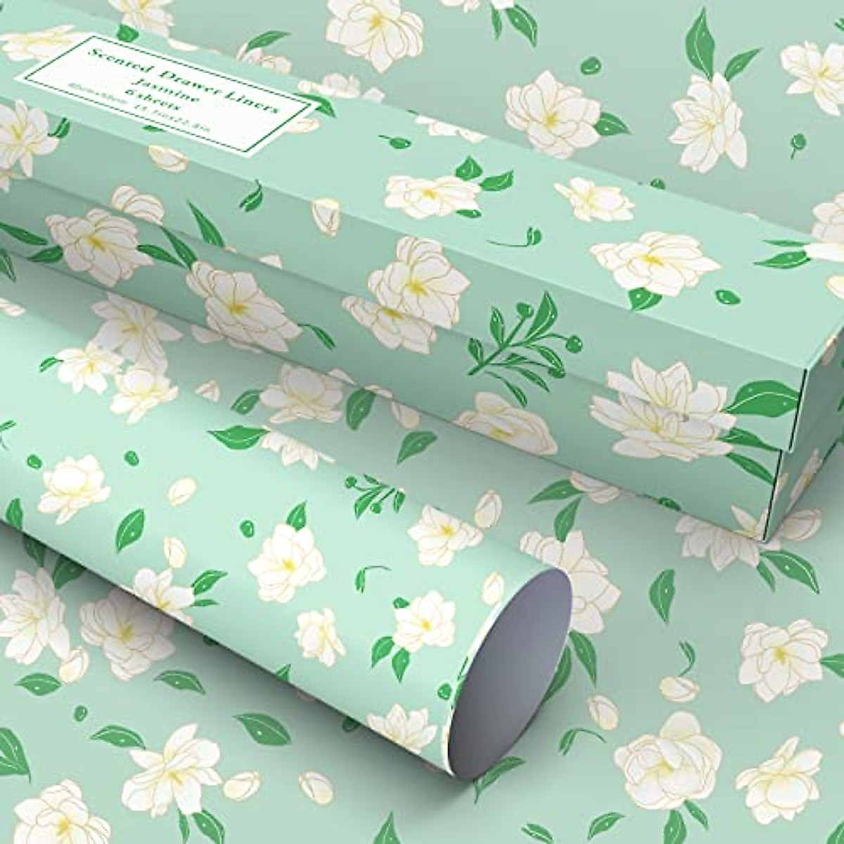 Drawer Liner, Lavender Scented Drawer Liner for Cabinet Drawers, Dresser Shelf, Linen Closet, Non Adhesive Scented Liners, Jasmine Scent 6 Sheets