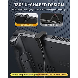 Moko 180 Degree U Shape USB-C Male to USB-C Female Adapter 2 Pack, With PD 100W/10 Gbps, USB-C 180 Extender for Steam Deck/Switch/Laptop/Tablet/Phone