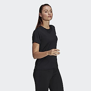 adidas womens Small Logo Tee Black/White Medium