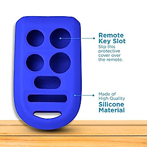 Keyless2Go Replacement for New Silicone Cover Protective Case for Honda 6 Button Remote Key Fob FCC OUCG8D-399-HA - Blue