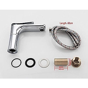 OJDHNJKNJ Kitchen Taps Innovative Fashion Style Home Balck Bath Basin Faucet Cold and Hot Water Taps White Bathroom Sink Mixer Faucets