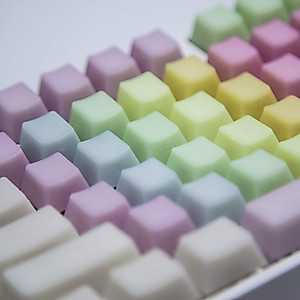 HMANE 109 Keys POM Jelly Keycaps Set, Rainbow Blank Doubleshot Translucent OEM Profile Mechanical Gaming Keyboard Keycaps for 60ï¼…/87 TKL/104/108 Cherry MX Switches (Rainbow/Side Printed)