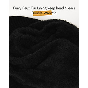 FURTALK Winter Knit Hats with Visor Brim Double Soft Lining for Women Warm Stylish Beanie Hats Slouchy Snow Caps