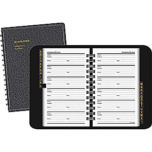 AT-A-GLANCE Large Telephone & Address Book, 800+ Entries, 4-7/8" x 8" Page Size, Black (8001105)