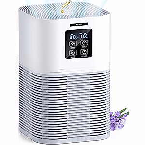 Air Purifier, Home Air Cleaner For Bedroom Large Room up to 600 sq.ft, VEWIOR H13 True HEPA Air Filter with Fragrance Sponge 6 Timer Settings Quiet Air Purifiers for Pets Dander Odor Dust Smoke Pollen