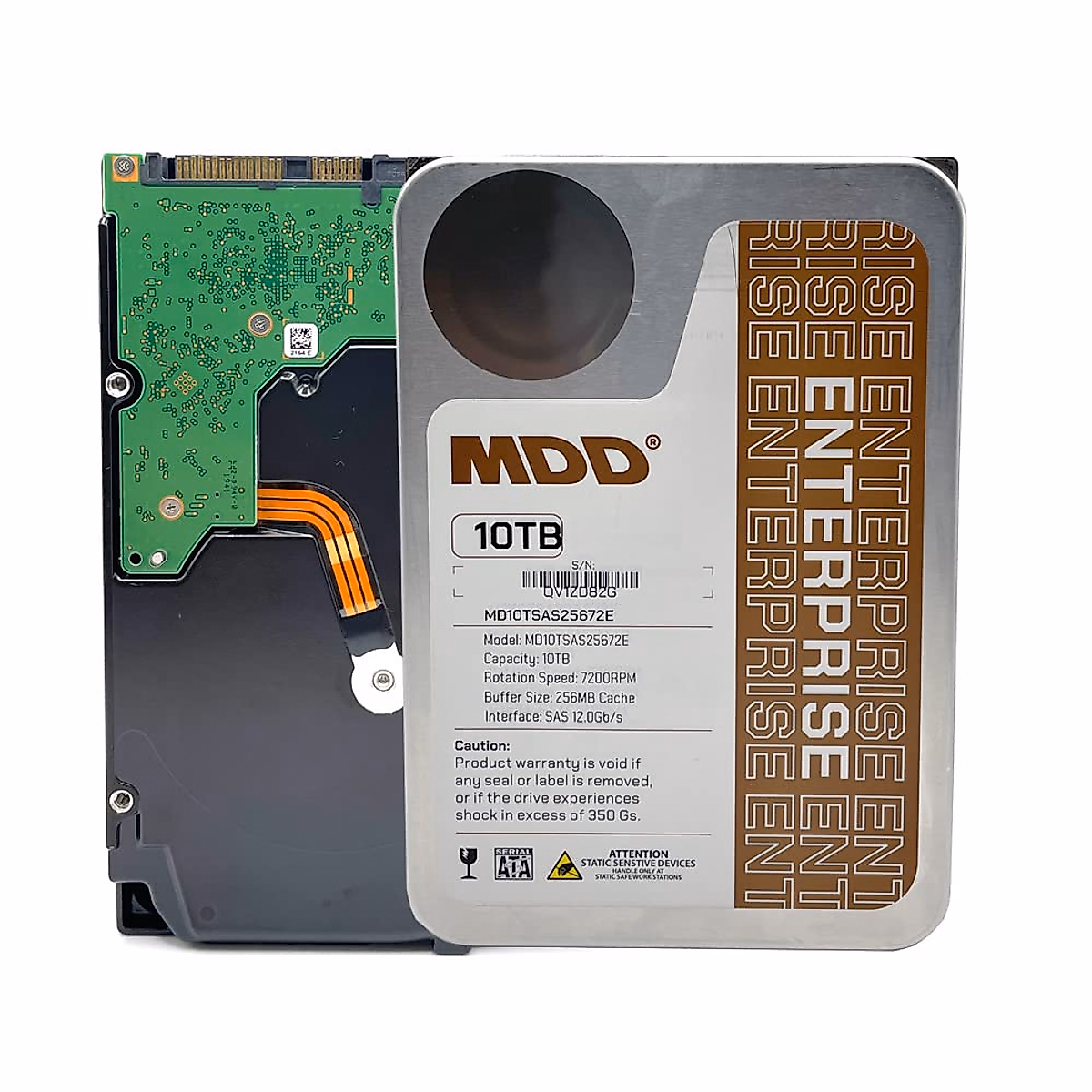 MDD 10TB 7200RPM 256MB Cache SAS 12.0Gb/s 3.5inch Internal Enterprise Hard Drive (MDD10TSAS25672E) - 5 Years Warranty