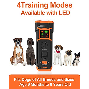 2024 Dog Training Bark Deterrent Device, Anti-Barking Device with HD Display and LED Flashlight for Dogs, Stop Bad Behavior Without Yelling or Swatting, Ultrasonic Stopper Alternative to Shock Collars