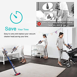 KEEPOW Accessory Holder Attachment Clip Compatible with Dyson V11 V10 V8 V7 Vacuum Cleaner with Roller Brush Key