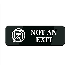 Not An Exit Sign, Self Adhesive Sign For Door Or Wall 8 X 3 Inch Quick And Easy Installation Premium Acrylic Design For Your Home Office/Business