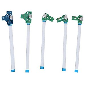 USB Charging Port Socket Power PCB Board with 12Pin 14Pin Connector, Replacement JDS 001 011 030 040 055 14Pin for PS4 Controller Repair Parts (JDS-055)