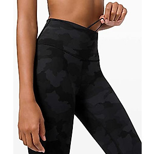 Lululemon Athletica Wunder Train Hi-Rise Tight 25inch (Black Camo, 0)
