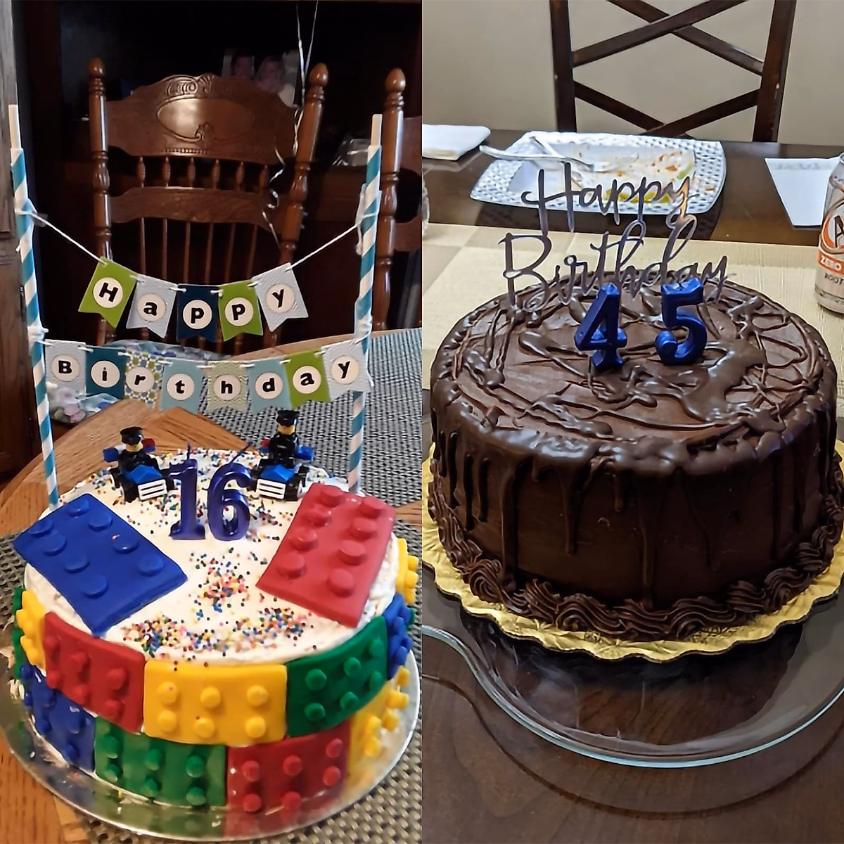 28th & 82nd Birthday Candles, Blue Number 28 82 Candle for Cake, Happy Birthday Cake Topper Decoration for Birthday Anniversary Celebration Party Supplies