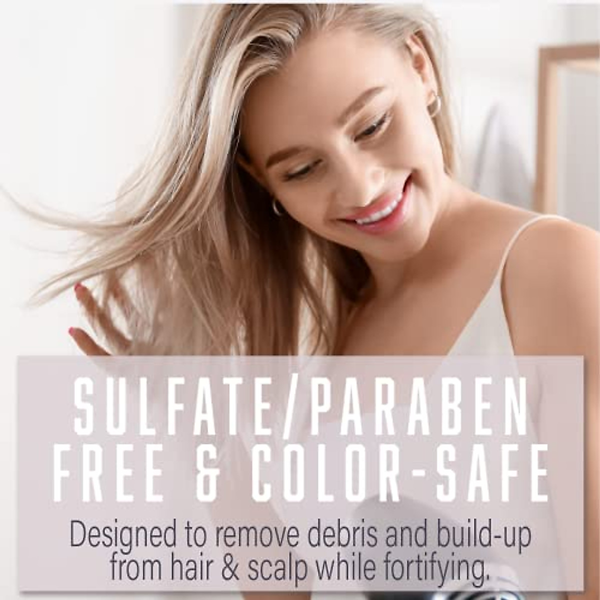 Keranique Curl Preserve Volumizing Shampoo and Conditioner Set for Hair Repair and Growth with Biotin and Keratin Amino Complex, Sulfate and Parabens Free, 8 fl oz ea