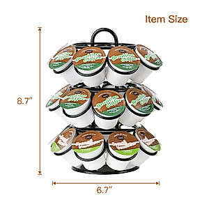 Keurig Pod Holder, K Cup Holder, K Cup Organizer, ZECENN Coffee Pod Carousel for Keurig Pods, Coffee Pods Storage Rack Compatible with k-cup Pods - Holds 35 Keurig Pods, No Assembly Required