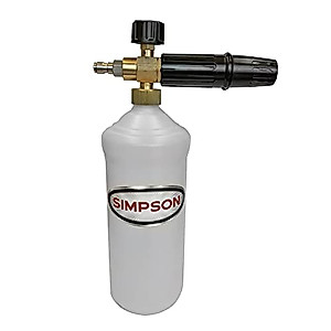 Simpson Cleaning 80271 Pressure Washer Foam Cannon with 1/4 Inch Quick Connector, 1 Liter, White