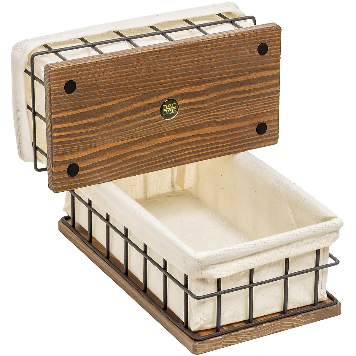 BAOBAB WORKSHOP Toilet Paper Basket for Bathroom Organizing - Bathroom Basket Organizer - Toilet Basket Tank Topper - Toilet Paper Holder for Toilet Top Organizer, Shelf - Tank Top Basket Set of 2