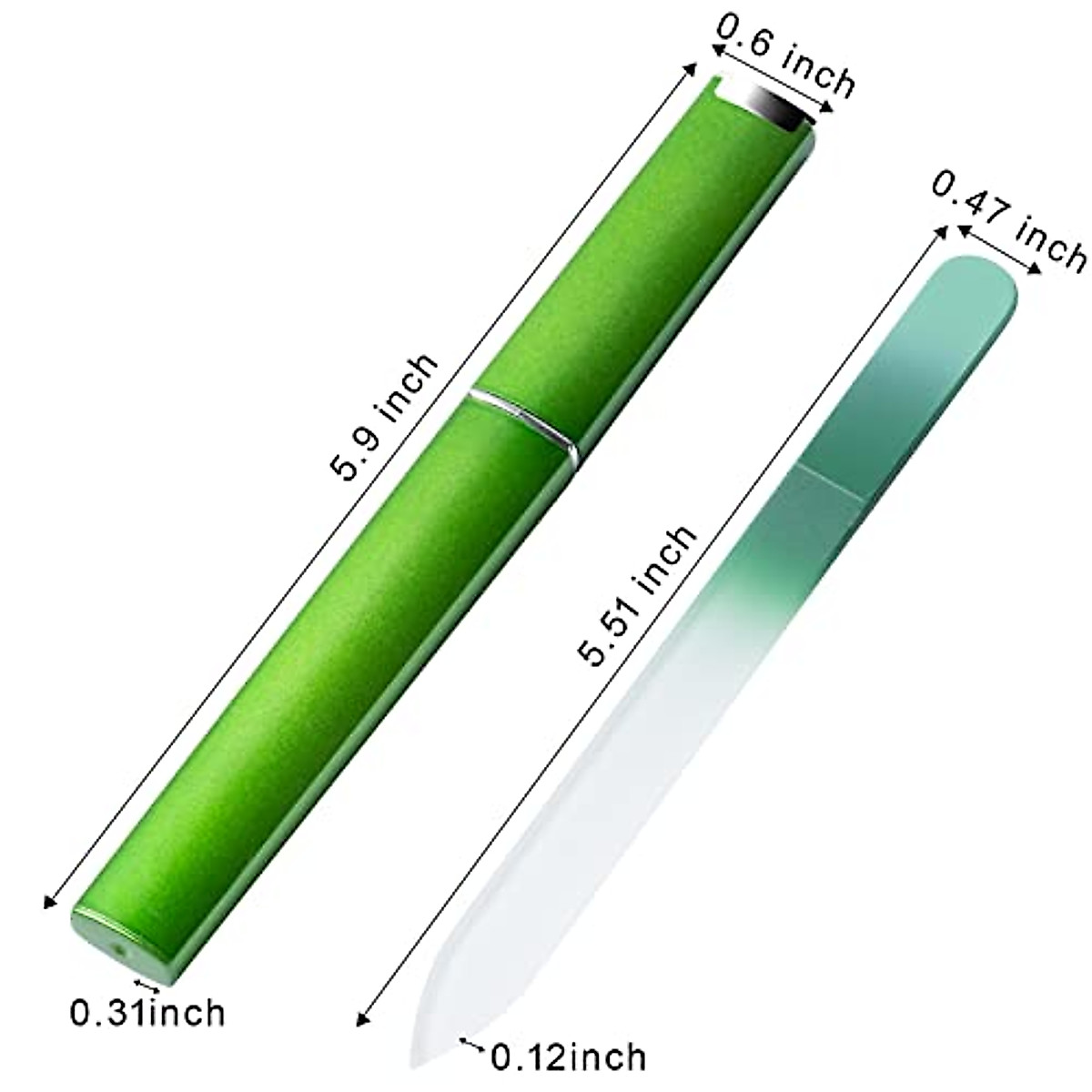 Crystal Glass Nail File with Case, 3 Pack Glass Fingernail File for Natural Nail Professional Manicure Tool Czech Glass File Double-Sided Etched Travel Nail File Stocking Stuffers Christmas Gifts