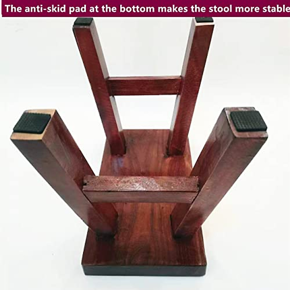 dadaozhijian Handmade Solid Wood Stool Bearing 1000 lbs,Small Short Stool,Shoe Changing Stool，Plant Stand,Milking Stool,Footstool，Ladder Stool，Strong and Durable (1 Pack)