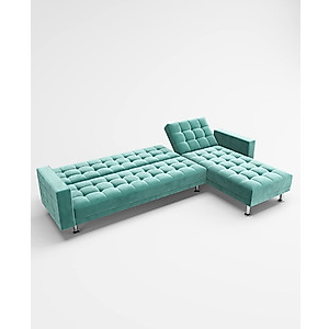 Gold Sparrow Houston Sectional, Aqua