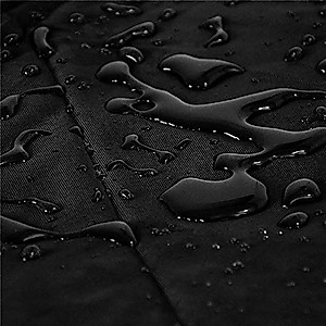 Lagaga Patio Furniture Covers Black Outdoor Rectangular Square 210D Oxford Cloth Garden Table Chair Set Protective Cover with Drawstring Waterproof Dustproof UV Resistant Cover (120x120x74cm)